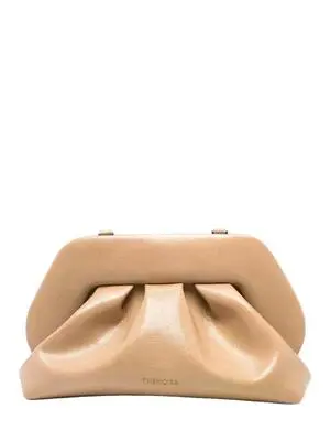 THEMOIRE Ruched Clutch Bag - Neutrals