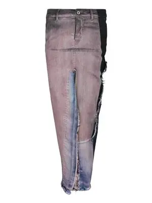 RICK OWENS Deconstructed Frayed-edge Maxi Skirt