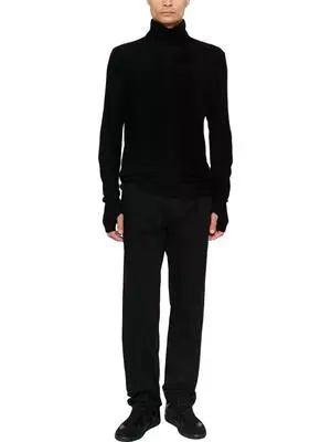 THOM KROM Thumb-slot Roll-neck Sweater - Black