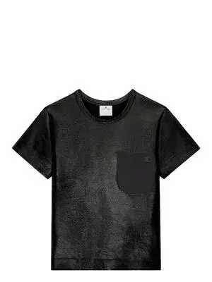 COURREGES Pocket-detail Vinyl T-shirt