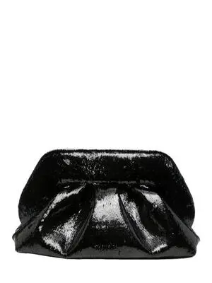 THEMOIRE Sequin-embellished Ruched Clutch Bag