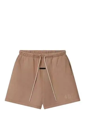 Fear Of God FEAR OF GOD ESSENTIALS Classic Logo-Print Shorts Neutrals