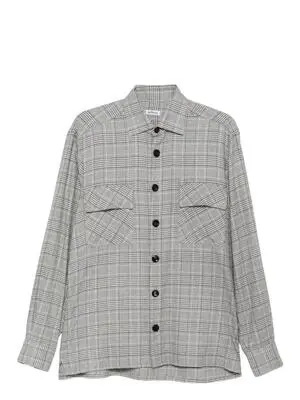 Kiton Prince Of Wales Check Shirt - Grey