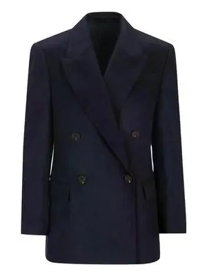 Brunello Cucinelli Double-breasted Peak-lapels Blazer - Blue
