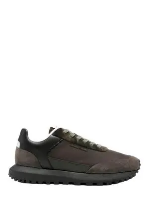 Emporio Armani Suede Panelled Sneakers - Brown