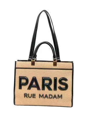 RUE MADAM PARIS Iconique Logo-patch Tote Bag - Neutrals