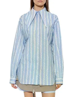 MOSCHINO Moschino Oversized Diagonal Stripe Shirt