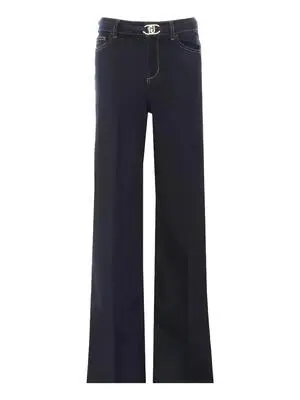Liu Jo Logo Plaque Flared Jeans - Blue