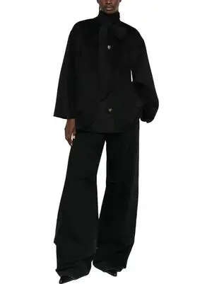 Zimmermann Valiant Pussy-bow Single-breasted Coat Black
