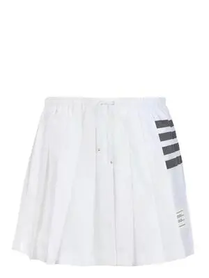 THOM BROWNE Thom Browne Pleated Mini Skirt With Signature 4-Bar Stripe