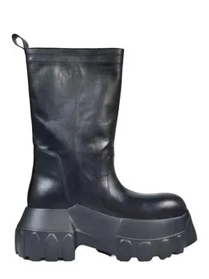 Rick Owens Mega Tractor Leather Boots - Black