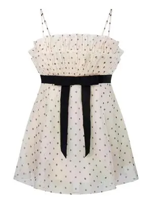 ZIMMERMANN ZIMMERMANN Polka-Dot Pleated Top With Bow Detail