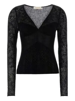 ZIMMERMANN ZIMMERMANN Pointelle-Lace V-Neck Top