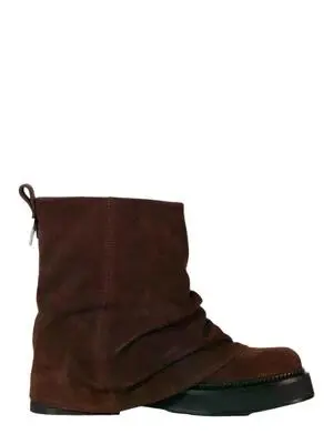 Attico Robin Layered Ankle Boots Brown