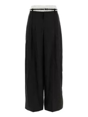 Alexander Wang Mid-rise Layered Boxer Tailored Pants - Black