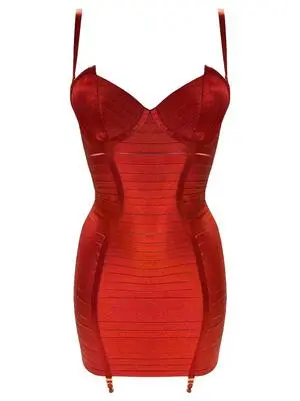 BORDELLE Signature Paneled Mini Dress