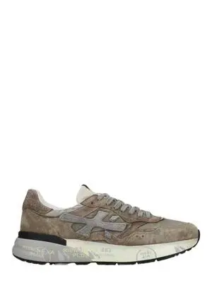 Premiata Mick 0.1 Suede-panel Low-top Sneakers Brown