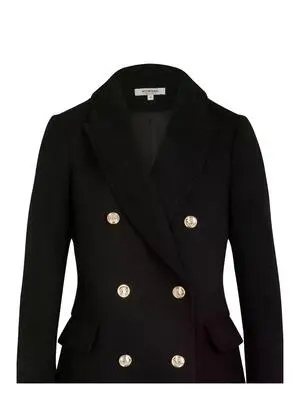MORGAN Morgan Double-Breasted Peak Lapel Coat