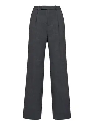 SELF-PORTRAIT Pleated Tailored Trousers - Grey
