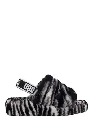 UGG Fluff Yeah Slide Zebra - Black/white