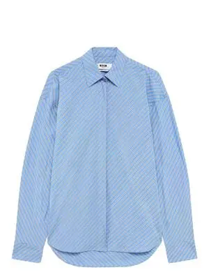 MSGM Diagonal Stripe Shirt - Blue