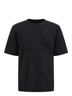 C.P. COMPANY Logo-embroidered Chest-pocket T-shirt - Black
