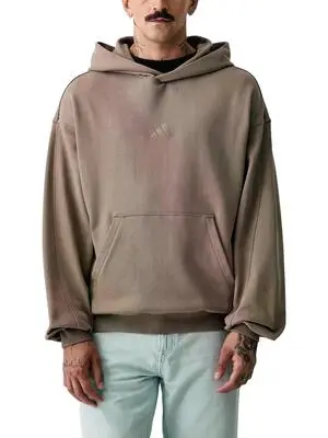 Adidas Embroidered Logo Hoodie - Brown