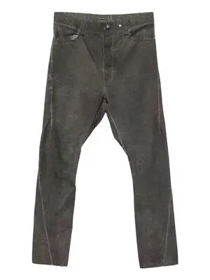 ISAAC SELLAM EXPERIENCE 69 BY ISAAC SELLAM Grey Washed Four-Pocket Straight-Leg Trousers