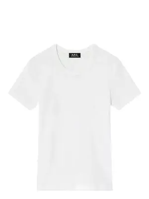A.p.c. A.P.C. Logo Embroidered Crewneck T-Shirt White