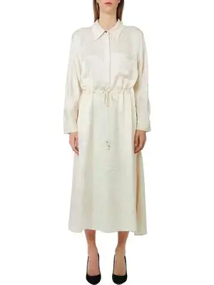 Liu Jo Jacquard-woven Floral Midi Dress - Neutrals