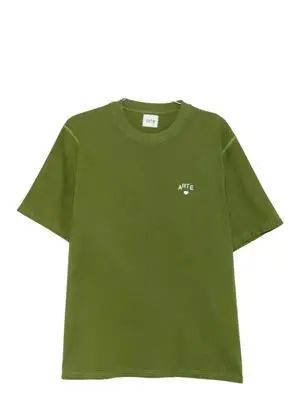 ARTE ANTWERP Logo-embroidered T-shirt - Green