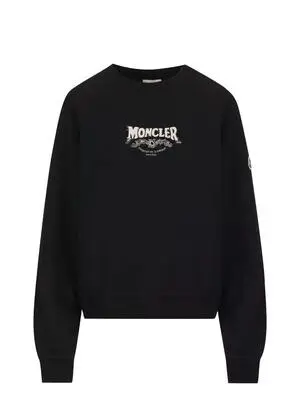 MONCLER Moncler Bead Embellished Logo Patch Sweatshirt