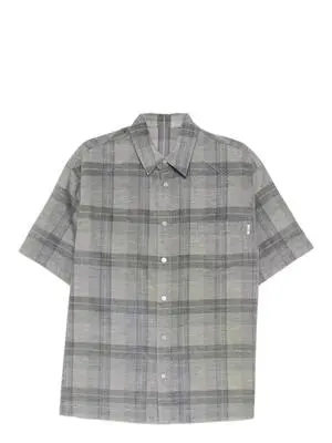 JUUN.J Check-pattern Short-sleeve Shirt - Grey