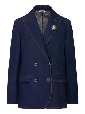 Liu Jo Double-breasted Denim Blazer - Blue