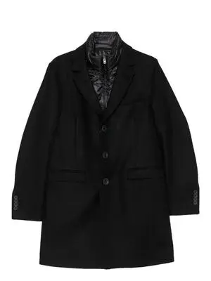 Herno Layered Single-breasted Coat - Black