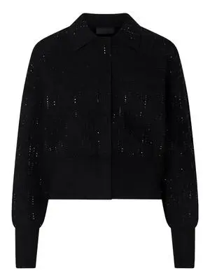 Liu Jo Knit Jacket With Gemstones - Black