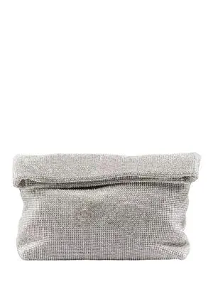 TWENTY FOURHAITCH Embellished Mesh Clutch Bag - Grey