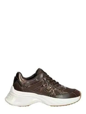Pinko Ariel 33 Panelled Sneakers - Brown