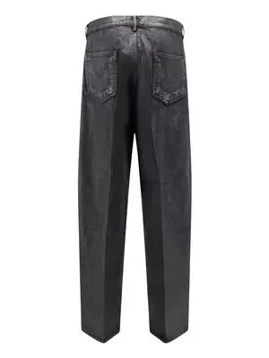 Rick Owens Joris Waxed Jeans - Black