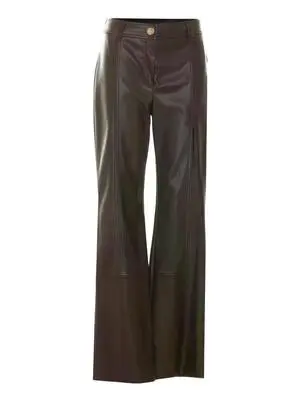 Liu Jo Coated Fabric Trousers - Brown
