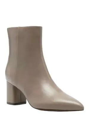 TWINSET Pointed-toe Leather Ankle Boots