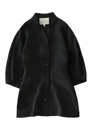 Studio Nicholson Curved-sleeve Blouse - Black
