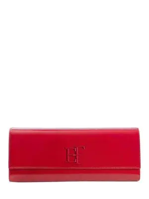 Elisabetta Franchi Patent Leather Clutch Bag - Red