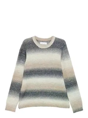 SAMSOE SAMSOE Gradient Effect Striped Sweater - Grey