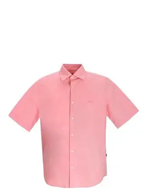 BOSS Short-sleeved Cotton Shirt - Pink