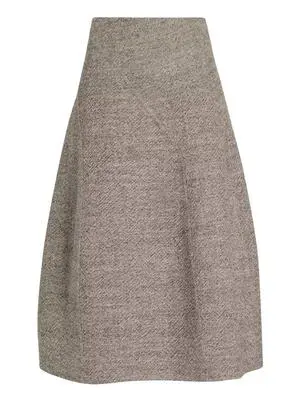 Proenza Schouler Proenza Schouler Gaelle Skirt In Double Face Melange Outwear Grey