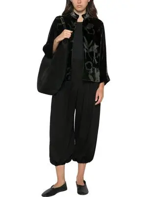 WHYCI Floral-devoré Velvet Jacket