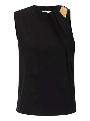 Elisabetta Franchi Jersey T-shirt With Jewel Detail - Black