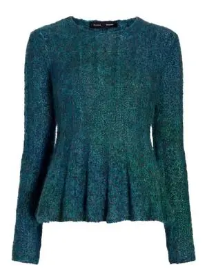 Proenza Schouler Joelle Looped Mohair Top - Blue