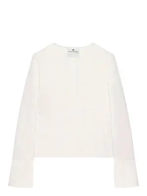 COURREGES Satin-trimmed Tailored Jacket - White